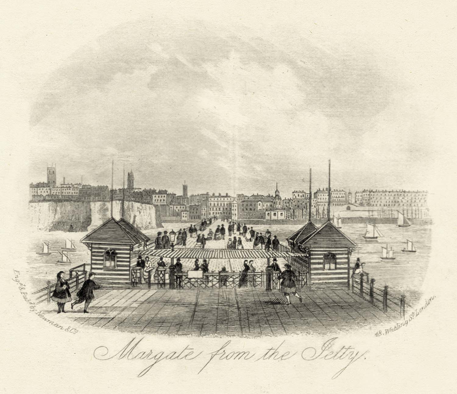 Steel line-engraved vignettes of Margate | Margate History